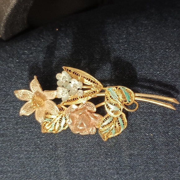 Jewelry | Vintage Italian Silver Filigree Floral Bouquet | Poshmark
